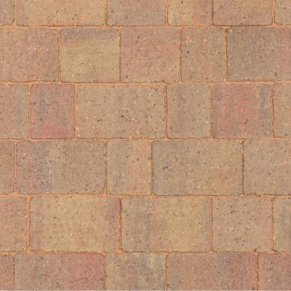 Brett Alpha Autumn Gold Block Paving Medium 140 x 140 x 60mm Pack 10 ...