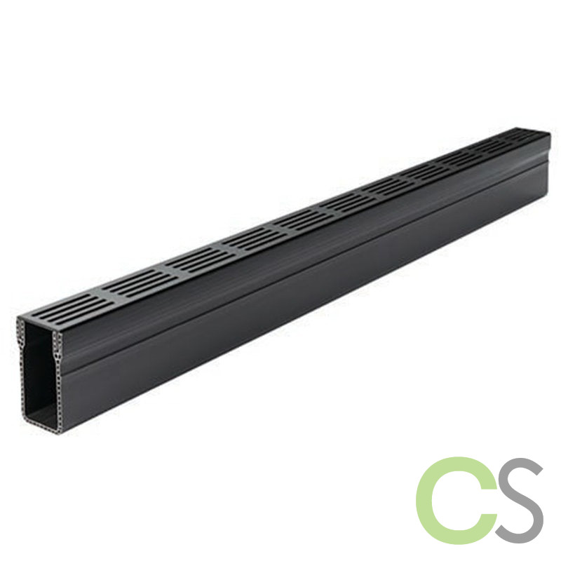 Aco 1m Threshold Drain Black, Country Supplies