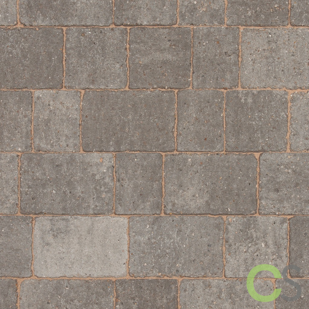 Brett Alpha Silver Haze Block Paving Trio 50mm Pack 10.82m², Country ...