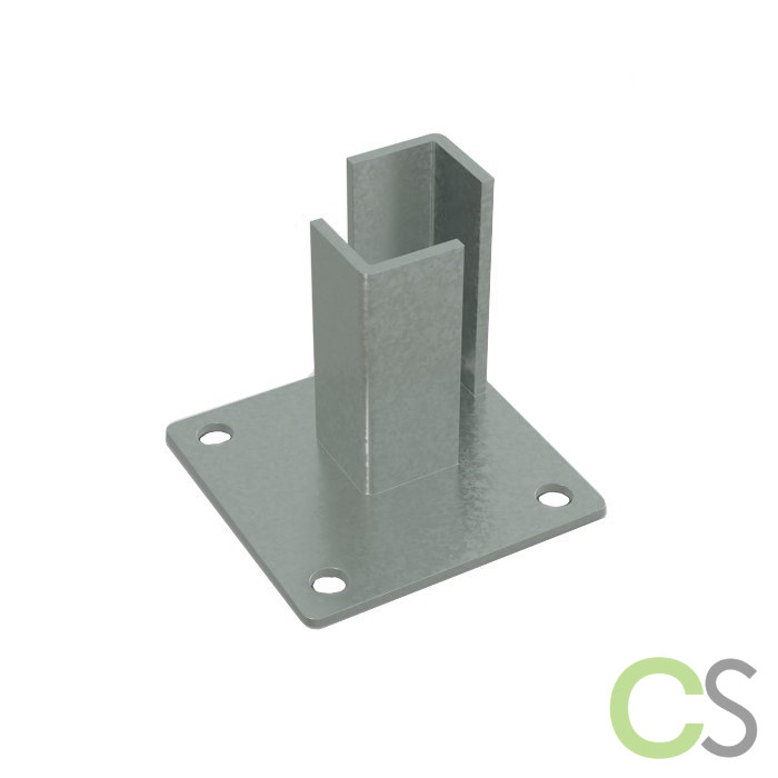 DuraPost Bolt Down Corner Galvanised 125mm, Country Supplies